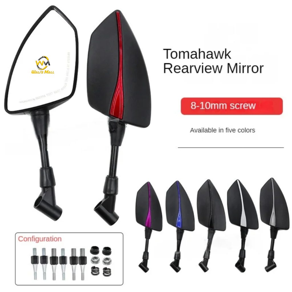 Motorcycle Tom Hawk Red Universal Side Mirror – Wali Mall
